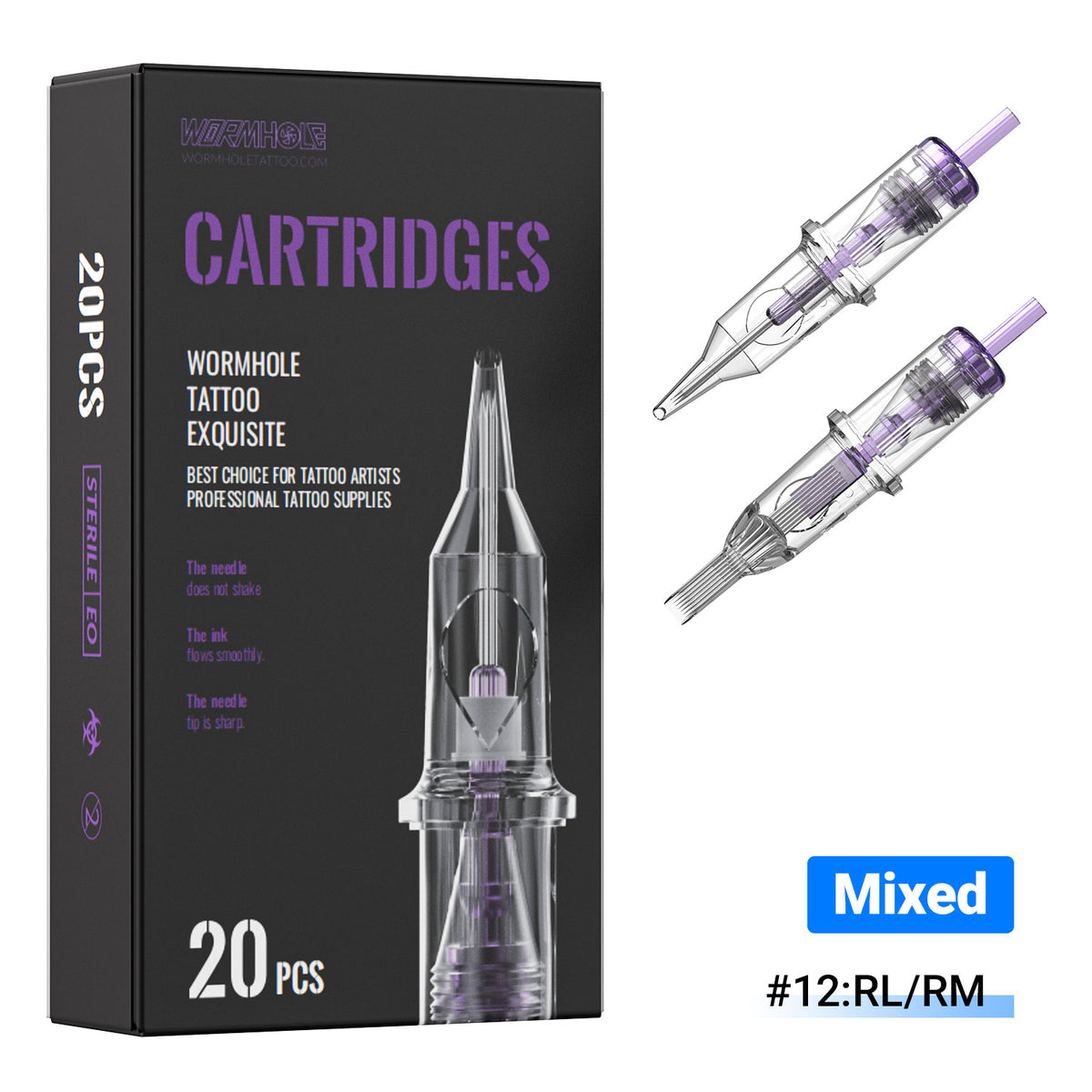 Tattoo Cartridge Needles Tattoo Pen Needles Mixed Size 20Pcs ...