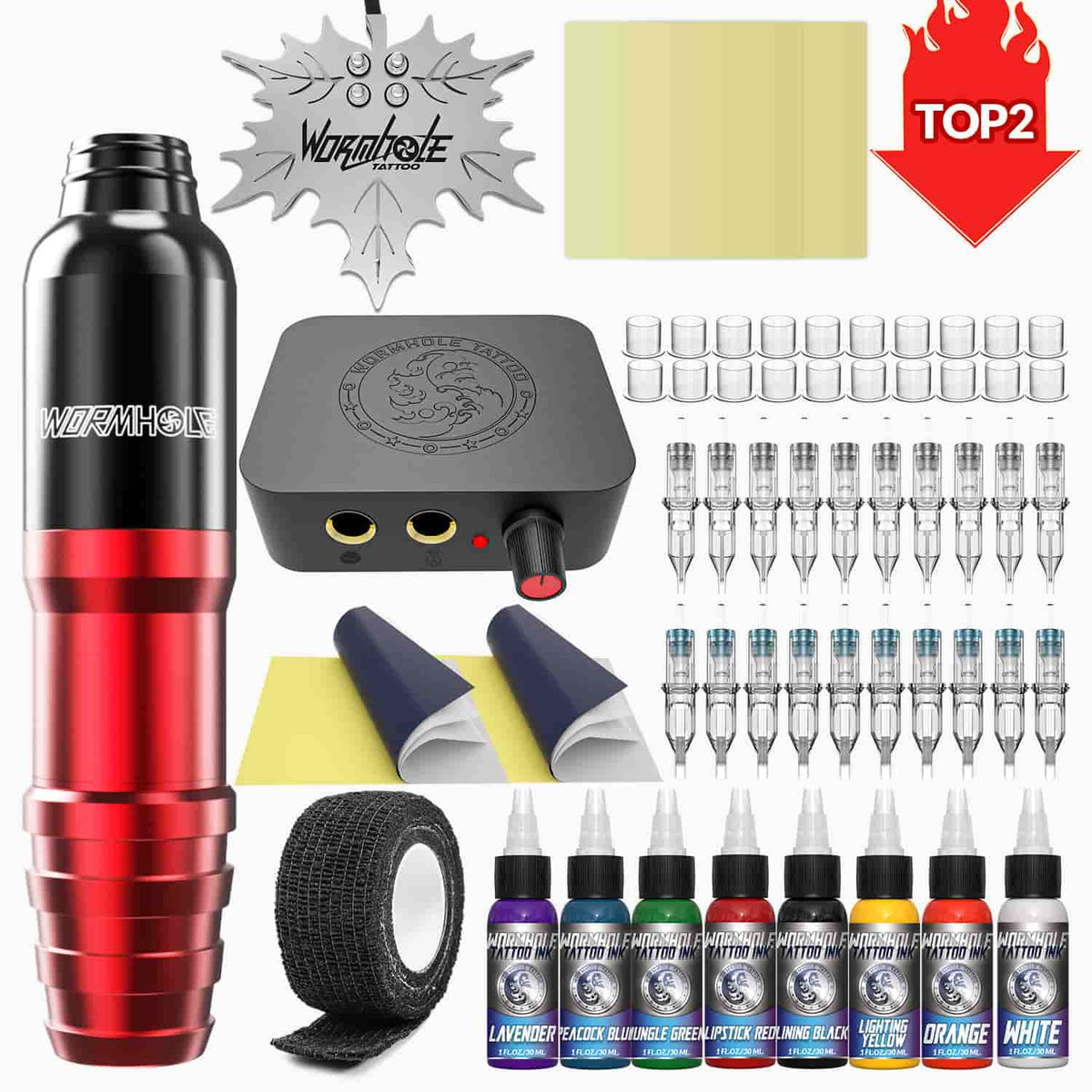 Tattoo Pen Kit with 8 Tattoo Ink for Beginners – wormholesupply
