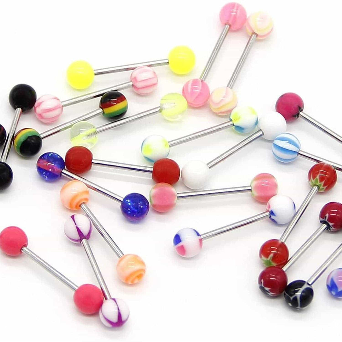 Tongue Ring Kit Mixed Color 100pcs – wormholesupply
