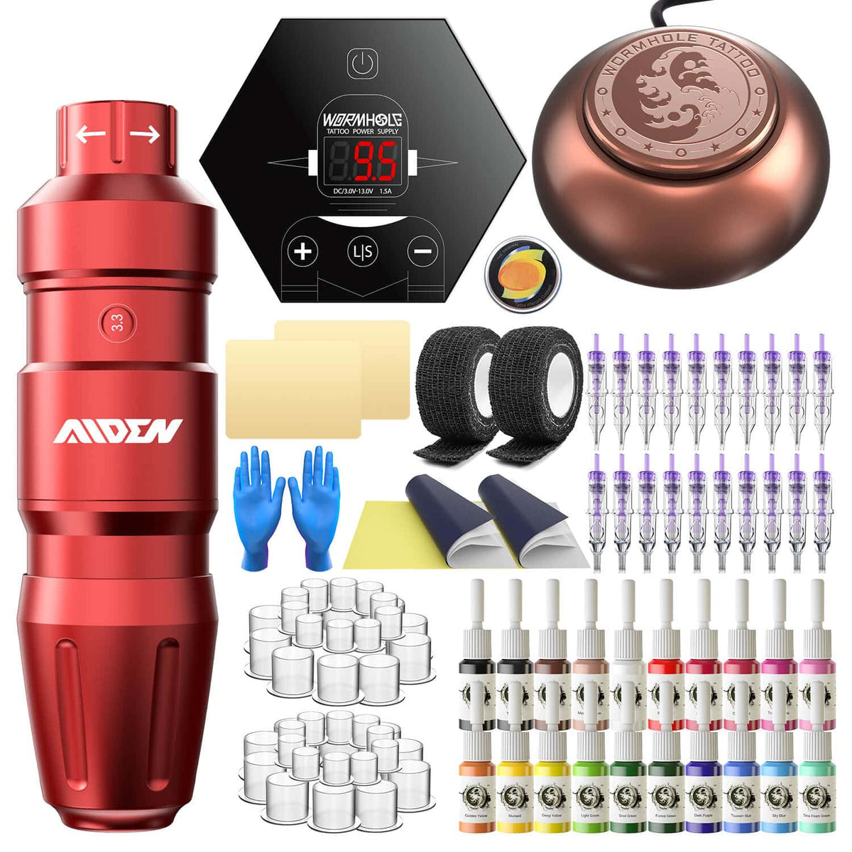 Apollo's Project Tattoo Pen Kit with 20 Tattoo Ink – wormholesupply