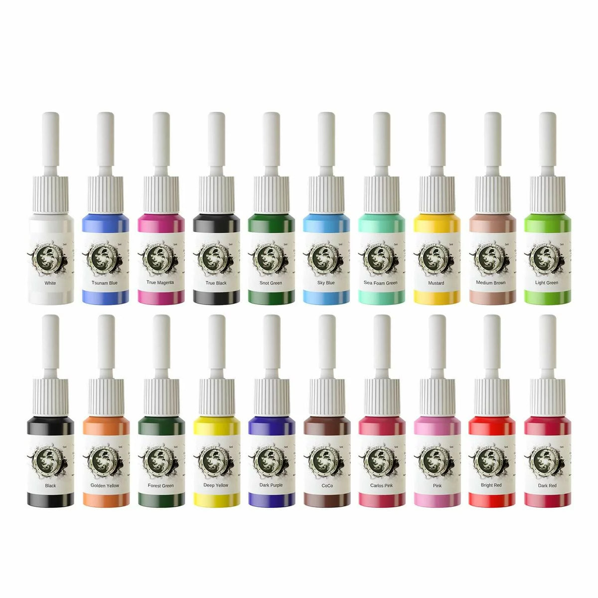 20 Basic Color Inks Set 5ml Bottle – wormholesupply