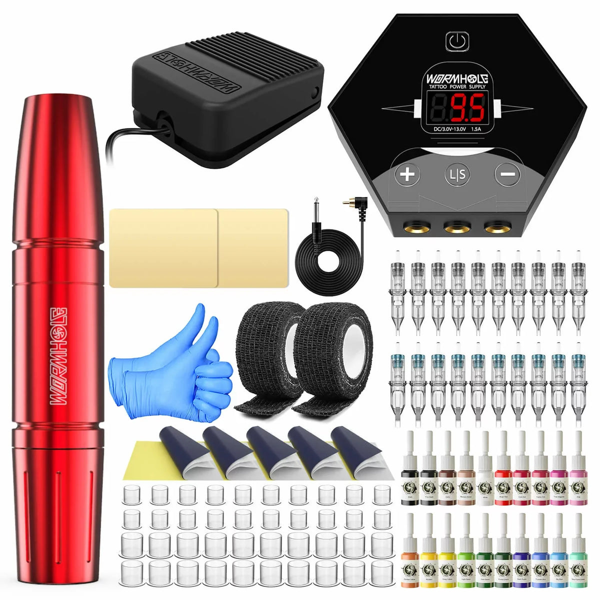 Tattoo Pen Kit with Red Tattoo Pen – wormholesupply
