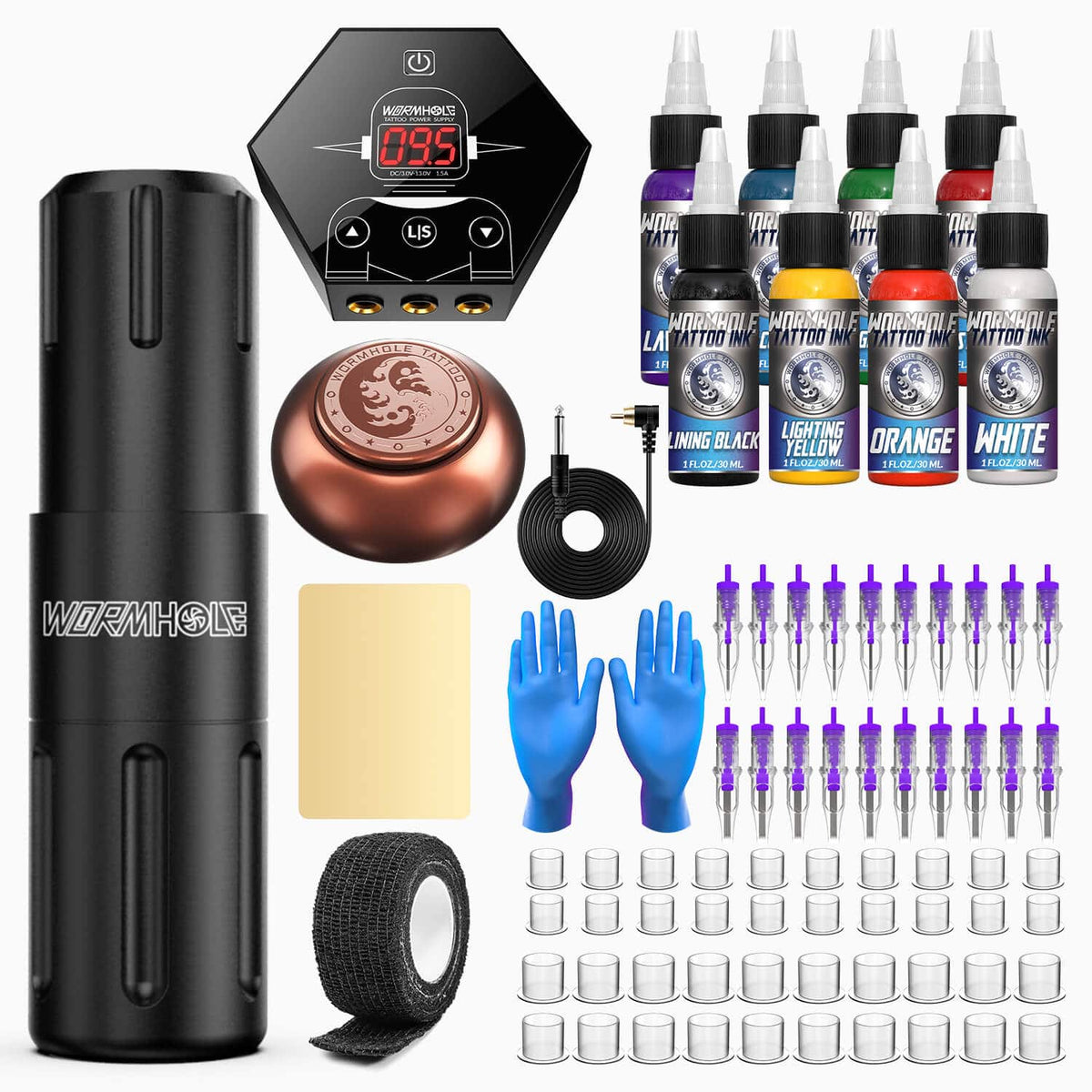 Magnetic Tattoo Pen Kit with Tattoo Cartridge Needles – wormholesupply